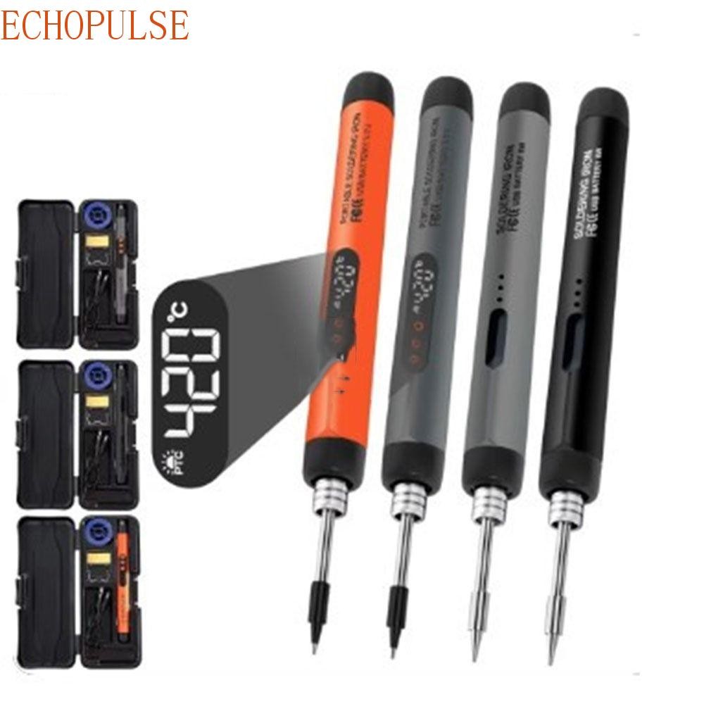 ECHOPULSE ชุดหัวแร้งไฟฟ้า, การชาร์จไร้สายอัจฉริยะ USB ชุดหัวแร้ง, จอ ...