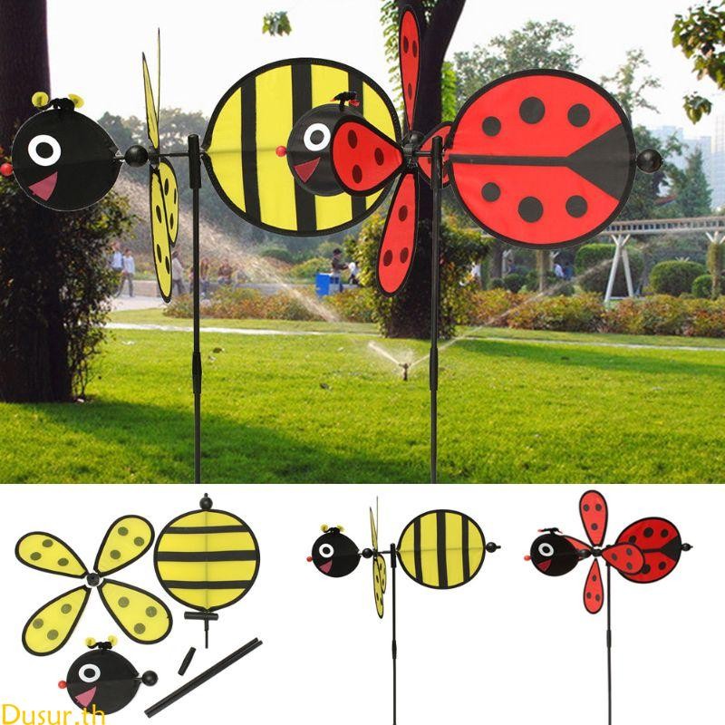 Dusur Bumble Bee Ladybug Windmill Whirligig Wind Spinner Home Yard ...