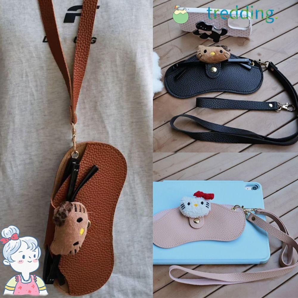 TREDDING491 ที่ใส่แว่นตา กระเป๋าใส่แว่นกันแดดลายการ์ตูน Hello Kitty KT Cat ทนทาน แว่นตาพกพาหนัง ...