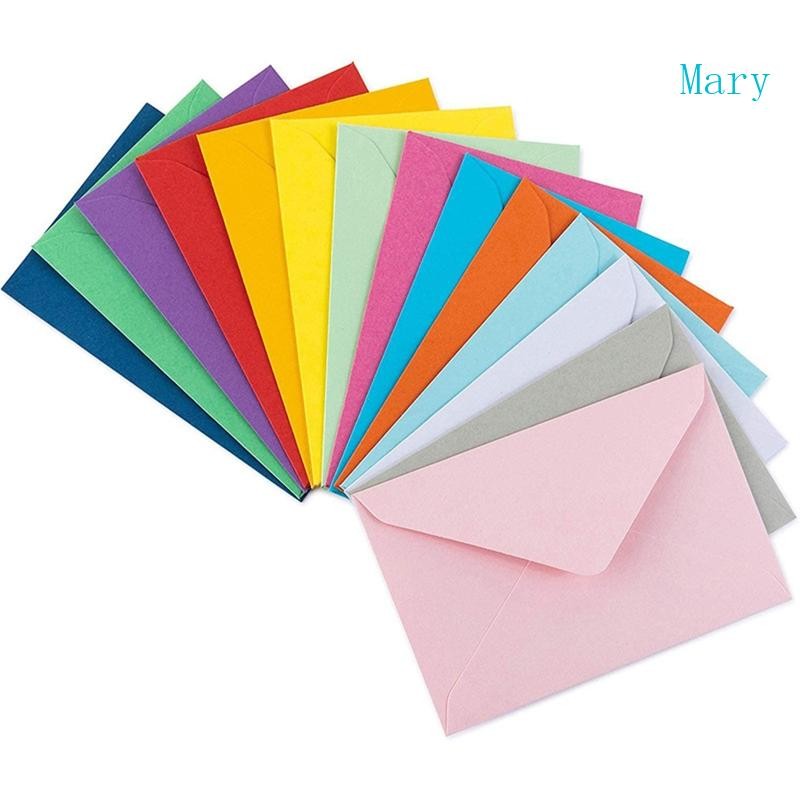 Mary Pack of 10cps สีสันใหม่ Retro Blank Mini กระดาษซองจดหมายงานแต่งงาน ...