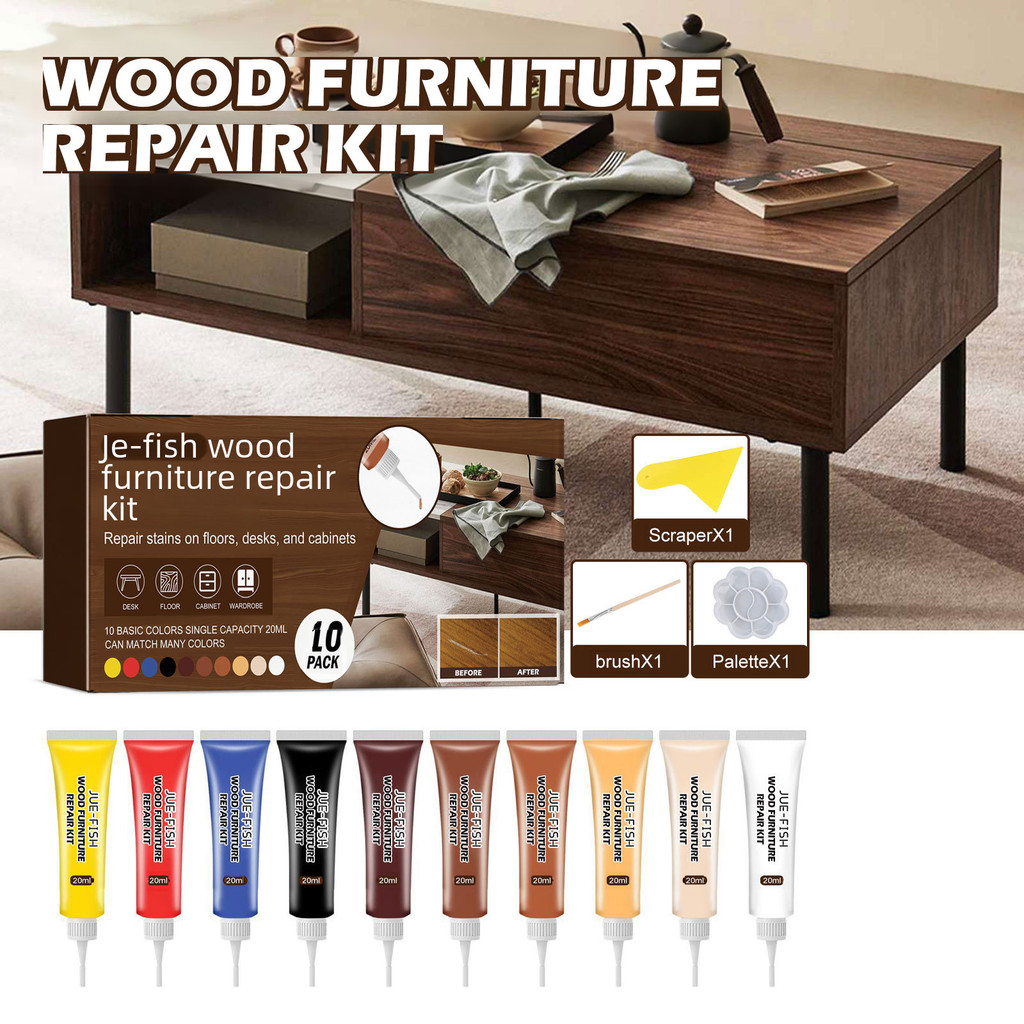 Jue-Fish ชุดซ่อมเฟอร์นิเจอร์ไม้เฟอร์นิเจอร์ความงามซ่อมวัสดุซ่อม Fade ...