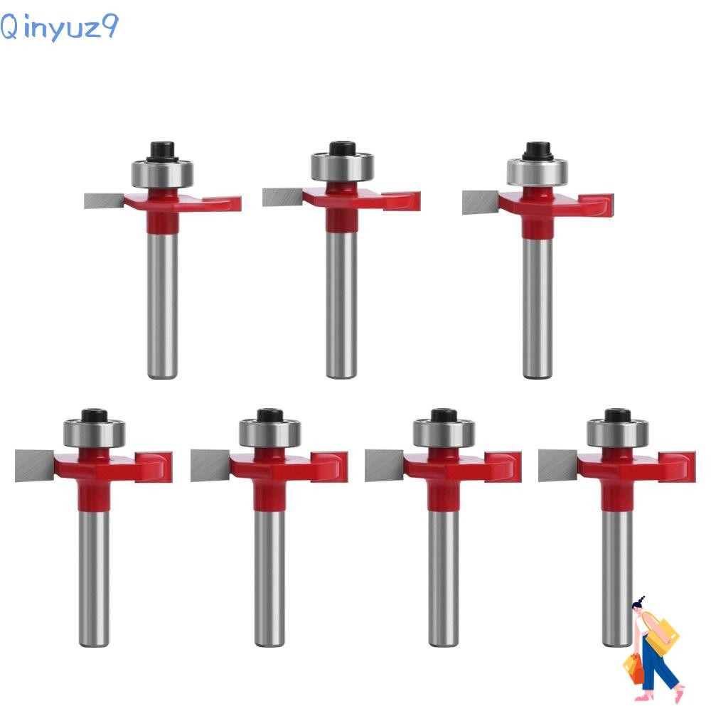 QINYUZ9 เครื่องตัดมิลลิ่ง, 1/4 Shank Carbide Router Bits, ทนทาน T Type ...