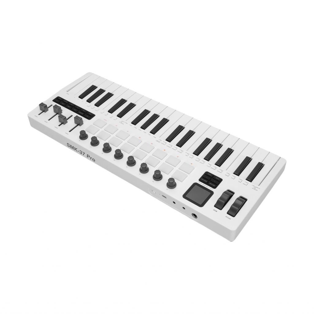 คีย์บอร์ด M-Vave MIDI 37-Key ที่มีความไวของความเร็ว 16 RGB Backlit Drum ...