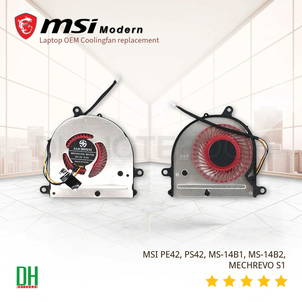 พัดลมระบายความร้อนโน้ตบุ๊ก MSI PE42, PS42, MS-14B1, MS-14B2, MECHREVO ...