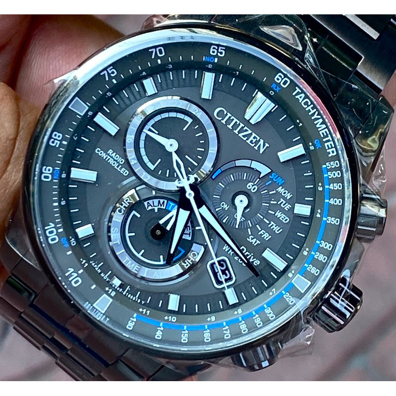 ข้อมือ Citizen PCAT Radio Controlled Chronograph Black Dial Men's Watch ...