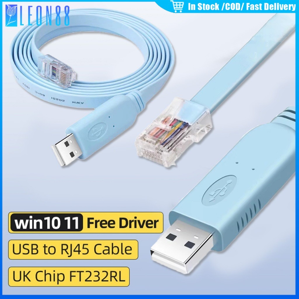 ของมาใหม่！1.8M สายUSB To RJ45 Cisco Console Cable Console Cable USB ...