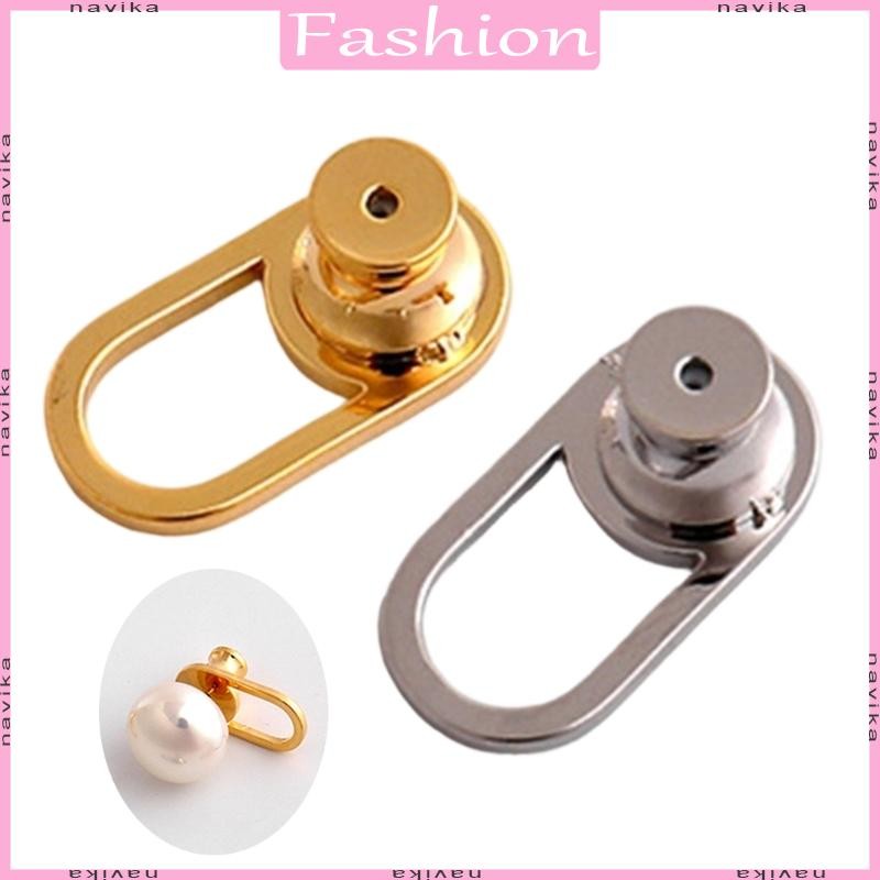 NAV 4 ชิ้นต่างหูสนับสนุนด้านหลังสำหรับ Droopy หูโลหะต่างหูหนัก | Shopee ...