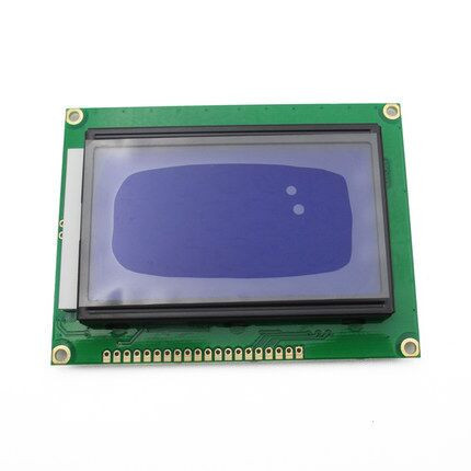 128*64 DOTS LCD module 5V blue screen 12864 LCD with backlight ST7920 Parallel port for arduino ...