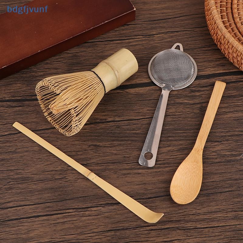 BDGF 4 ชิ้น Matcha Whisk ชุด Handmade ไม้ไผ่ Matcha Whisk แบบดั้งเดิมชา ...