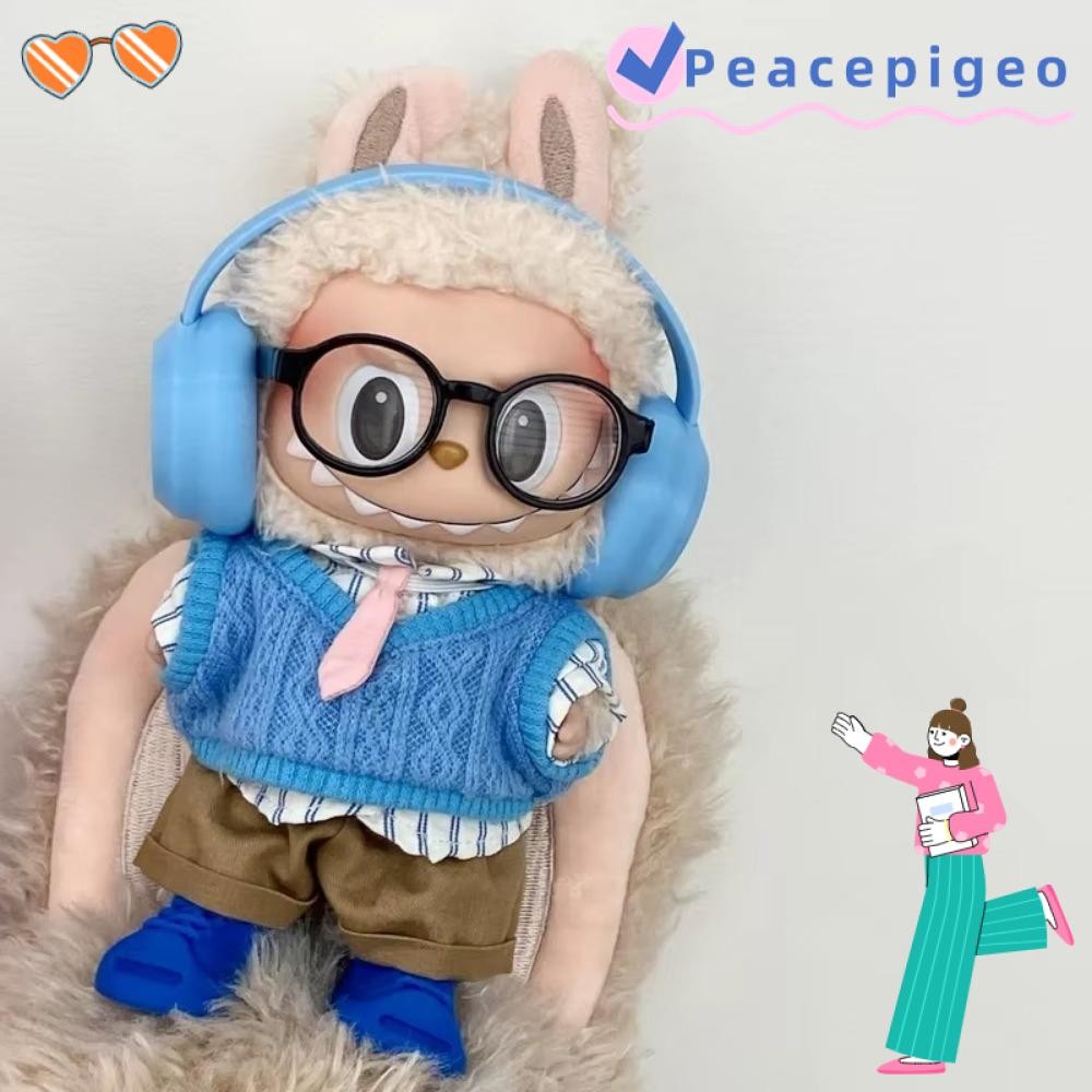 PEACEPIGEO ตุ๊กตาอุปกรณ์เสริม,หูฟังตุ๊กตามินิเรซิ่น,น่ารัก Labubu หูฟังชุดหูฟังหูฟังสําหรับ V1 ...