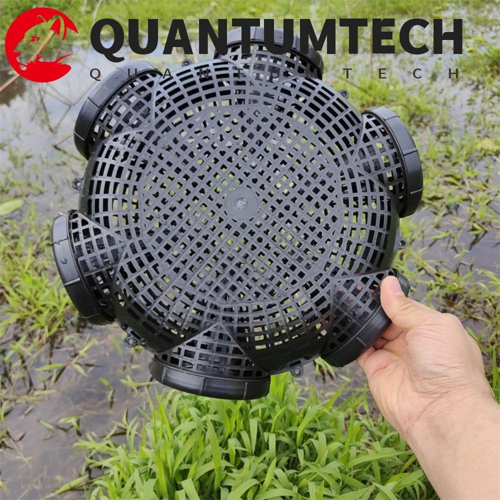 QUANTUMTECH กรงตาข่ายปลาสีดำ 3/6/8 หลุม กับดักปลาพลาสติก หม้อตกปลา multifunction ติดตั้งง่าย ทน ...