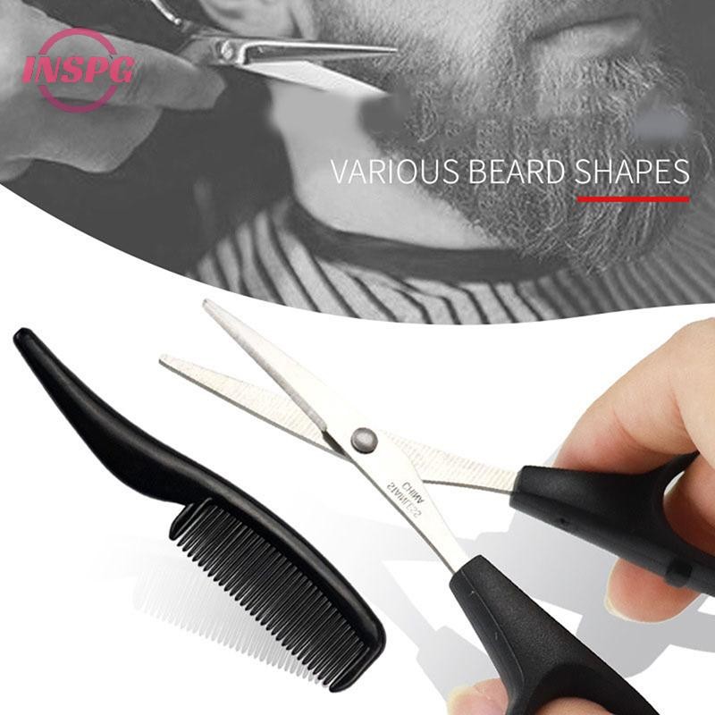 INSPG>Mens BeardหนวดจมูกหูกรรไกรตัดชุดในครัวเรือนMini Beardกรรไกรชุด ...