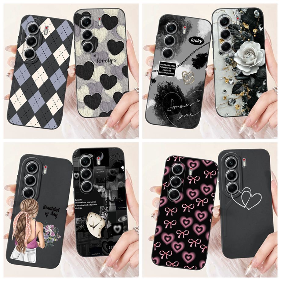 สําหรับ Tecno Camon 40 Pro 5G ปลอกหรูหรารูปแบบสแควร์ป้องกันโทรศัพท์ ...