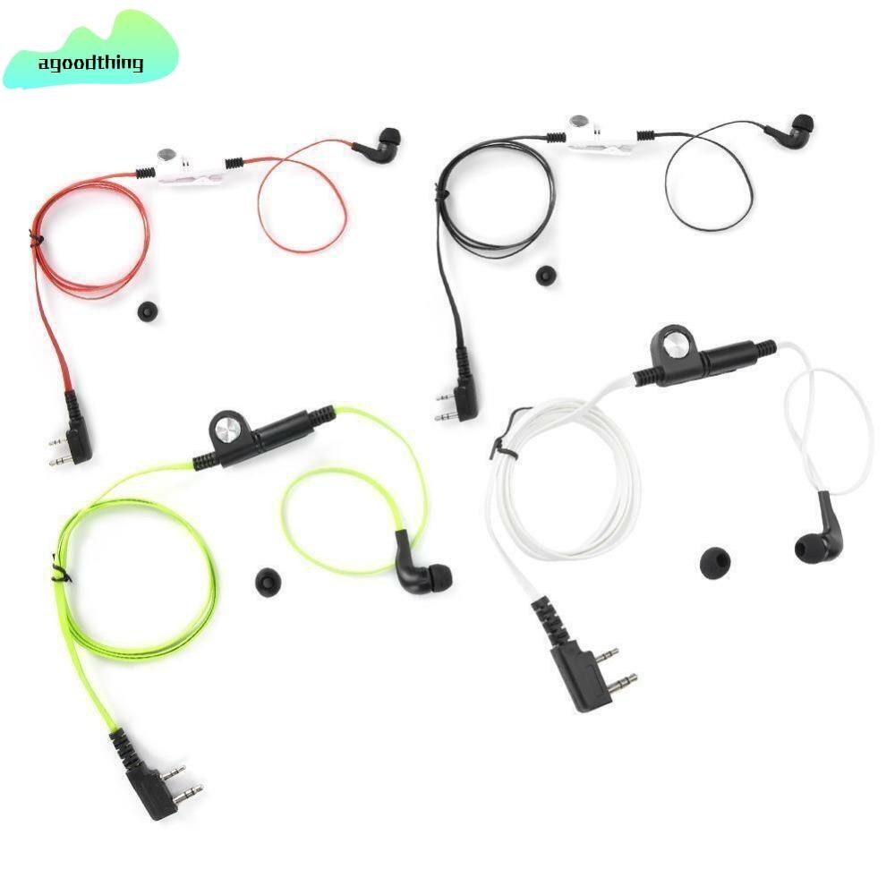 AGOODTHING หูฟัง PTT Mic, ABS 2 Way Earpiece, 2 Pin Two Way วิทยุ ...