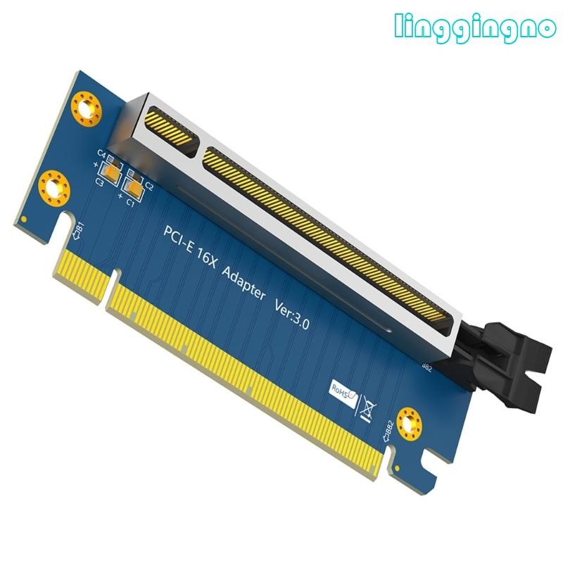 RR PCIE 16X 90 องศาย้อนกลับ Risers การ์ด PCIE Risers การ์ดเพิ่มบนการ์ด ...