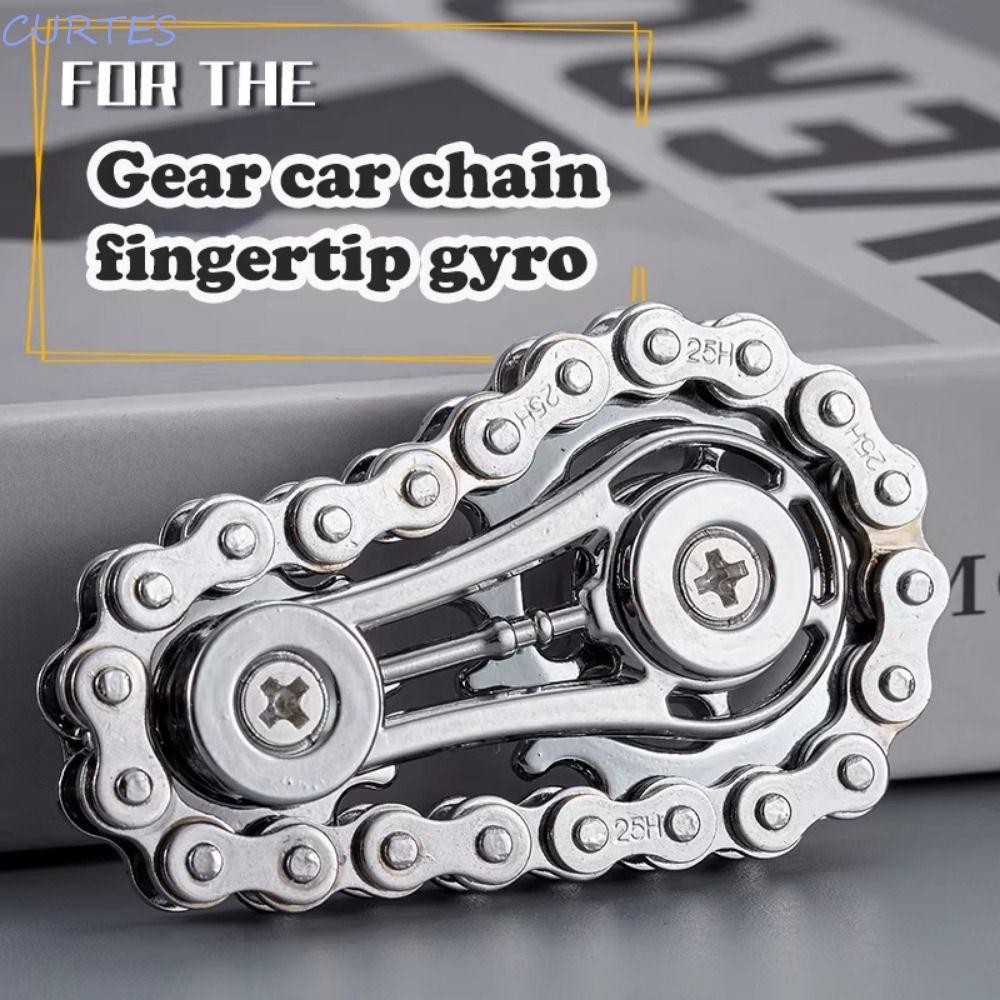 CURTES ปลายนิ้ว Gyro Mechanical, Gyroscope ปลายนิ้วเฟืองมือ Spinner ...