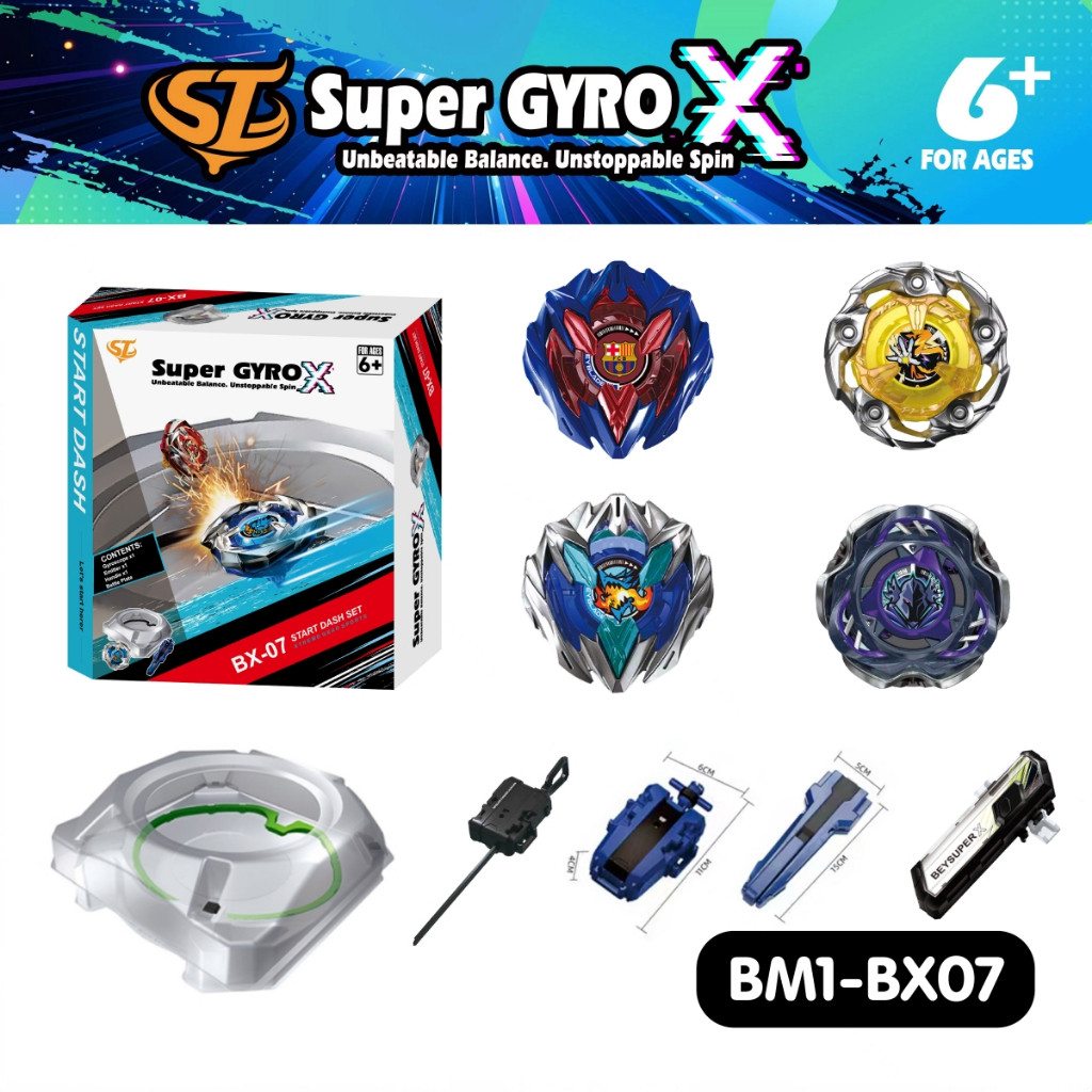 ใหม่ ชุดลูกข่าง Super GYRO X Combo Top แถมสนาม ของเล่นต่อสู้โลหะ สำหรับ ...