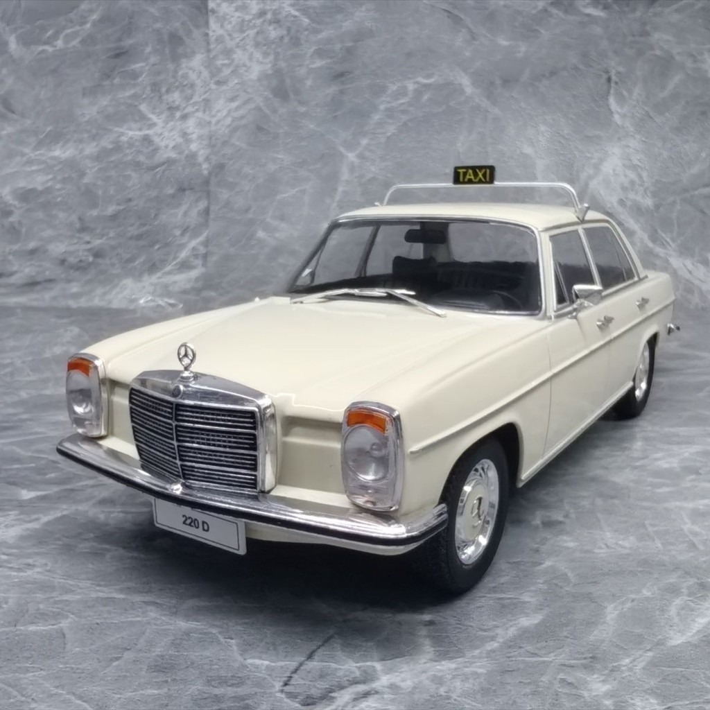 MCG 1/18 Mercedes-Benz 220D W115 โมเดลรถโลหะผสมแท็กซี่ล้อมรอบอย่างเต็มที่ | Shopee Thailand
