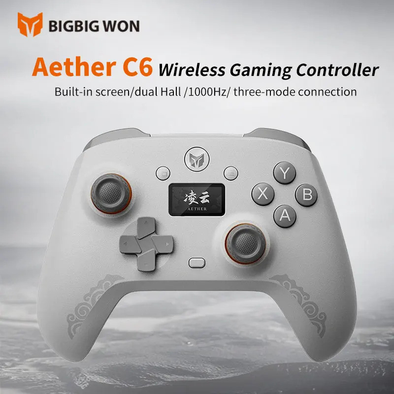 BIGBIG WON Aether C6 2.4G คอนโทรลเลอร์เล่นเกมไร้สายพร้อม Hall Effect ...