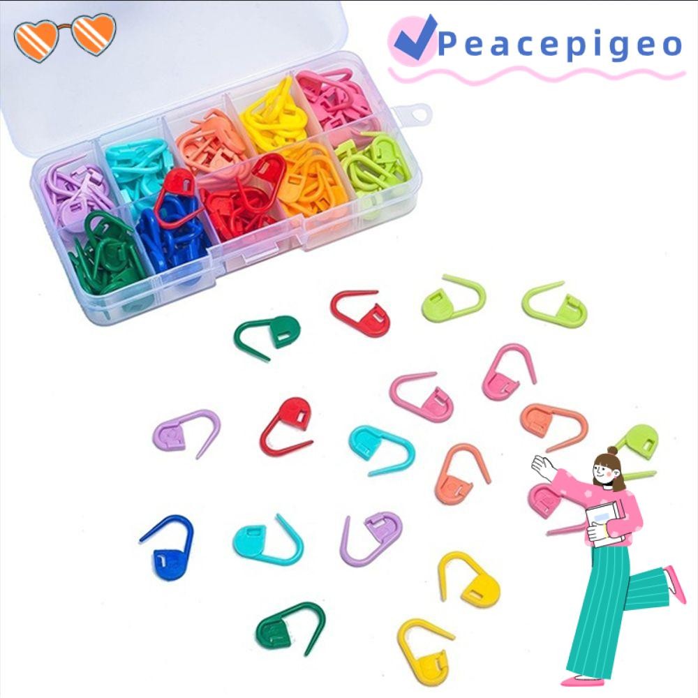 PEACEPIGEO 100/120PCS ชุดตะขอโครเชต์ DIY เครื่องหมายร้อนเครื่องมือหัตถกรรมอุปกรณ์เย็บผ้า ...