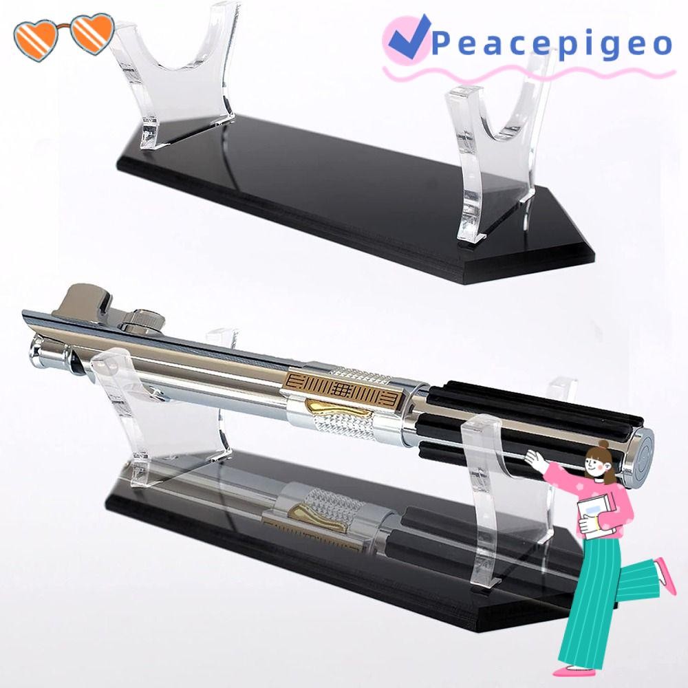 PEACEPIGEO Lightsaber ติดผนัง, ที่วางมือจับ Lightsaber สากลจอแสดงผล, ชั้นวางอะคริลิกโปร่งใส ...