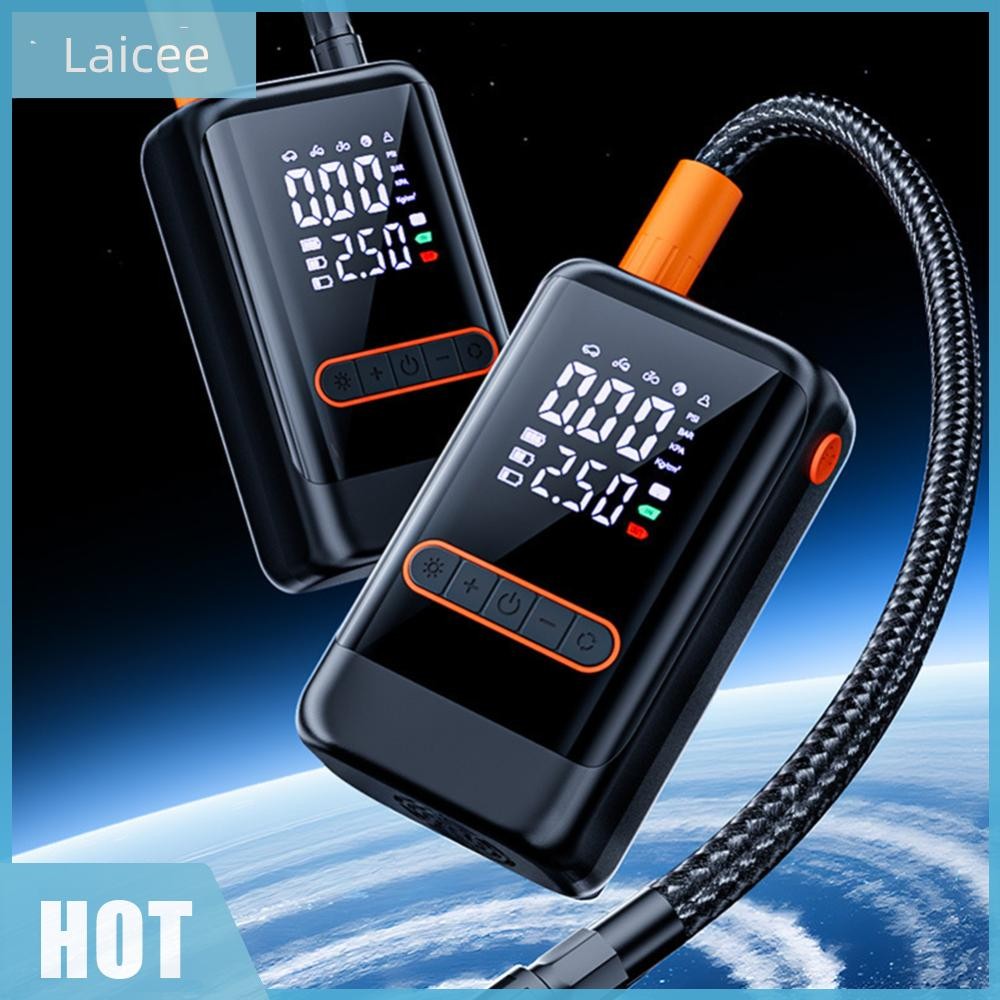 [Laicee.th] เครื่องเติมลมยางไร้สาย USB ชาร์จแบบพกพารถ Inflator ปั๊มจอแสดงผล LED ปั๊มลมแรงดันสูง ...