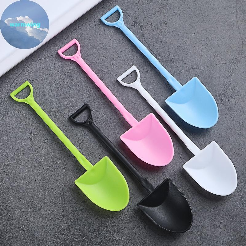 Warmwing 100 ชิ้นตักไอศกรีมขนาดเล็กรูปพลั่วตักขนมพลาสติกเกรดอาหาร TH | Shopee Thailand