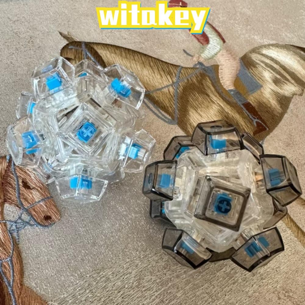 WITAKEY พวงกุญแจ Fidget, 12 คีย์ Magic Ball DIY คีย์บอร์ดนิ้วหมวก, ปุ่มผ่อนคลายปุ่มกด Pass Time ...