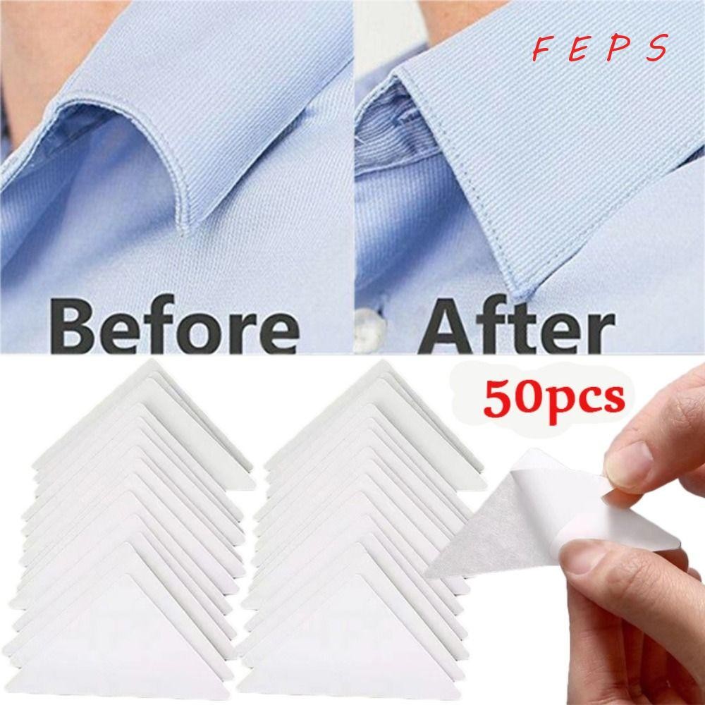 FEPS 50PCS ขาตั้ง Collar Shaper, ที่มองไม่เห็น Self กาว Collar Fixed ...