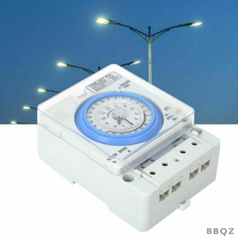 [Bbqz01] 100V-240V Mechanical Time Switch Chronometry Timer พร้อมฝาครอบ ...