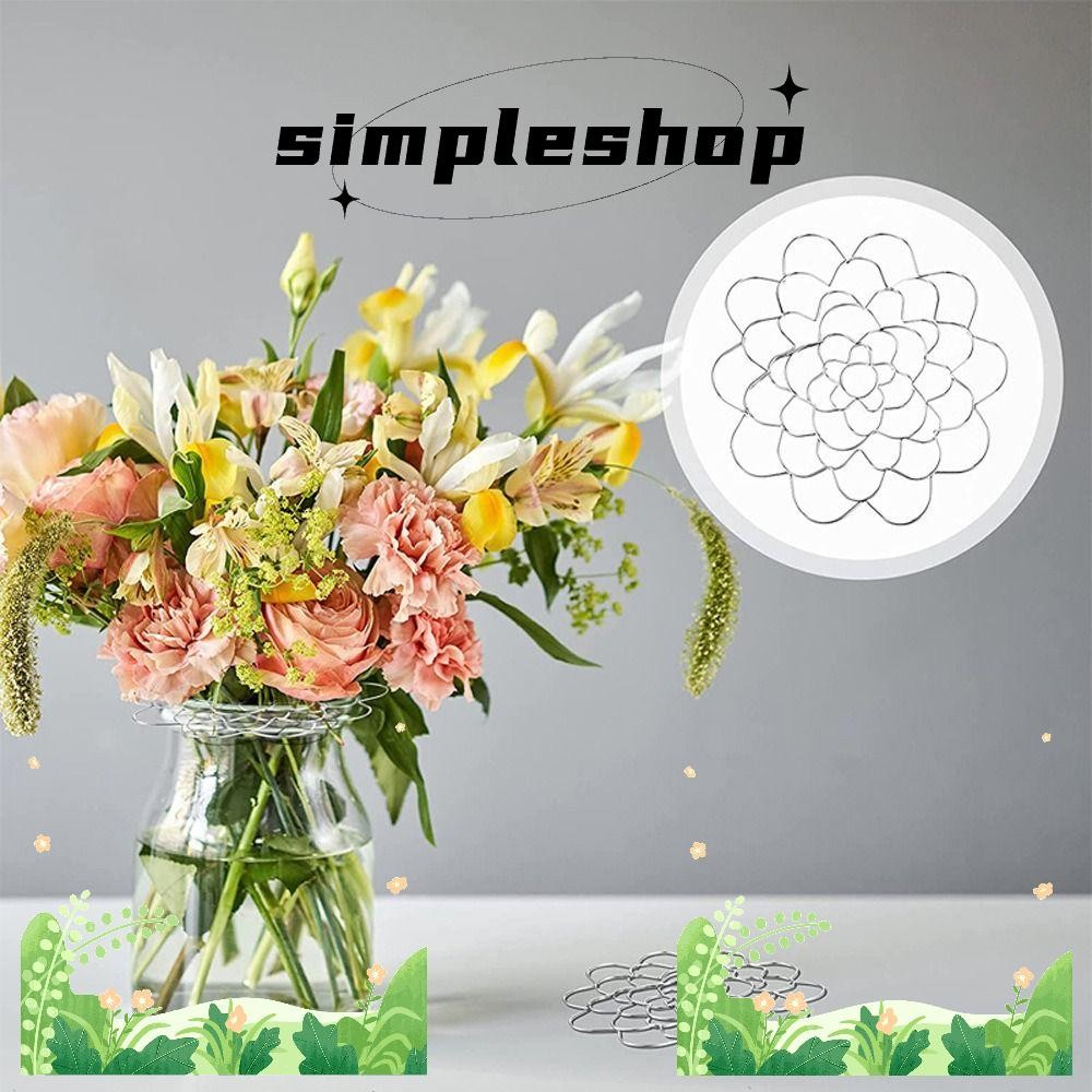 SIMPLESHOP ที่วางการจัดดอกไม้, การจัดดอกไม้ขนาด 6 นิ้วแบบใช้ซ้ําได้, ช่อดอกไม้สแตนเลส Twister ...