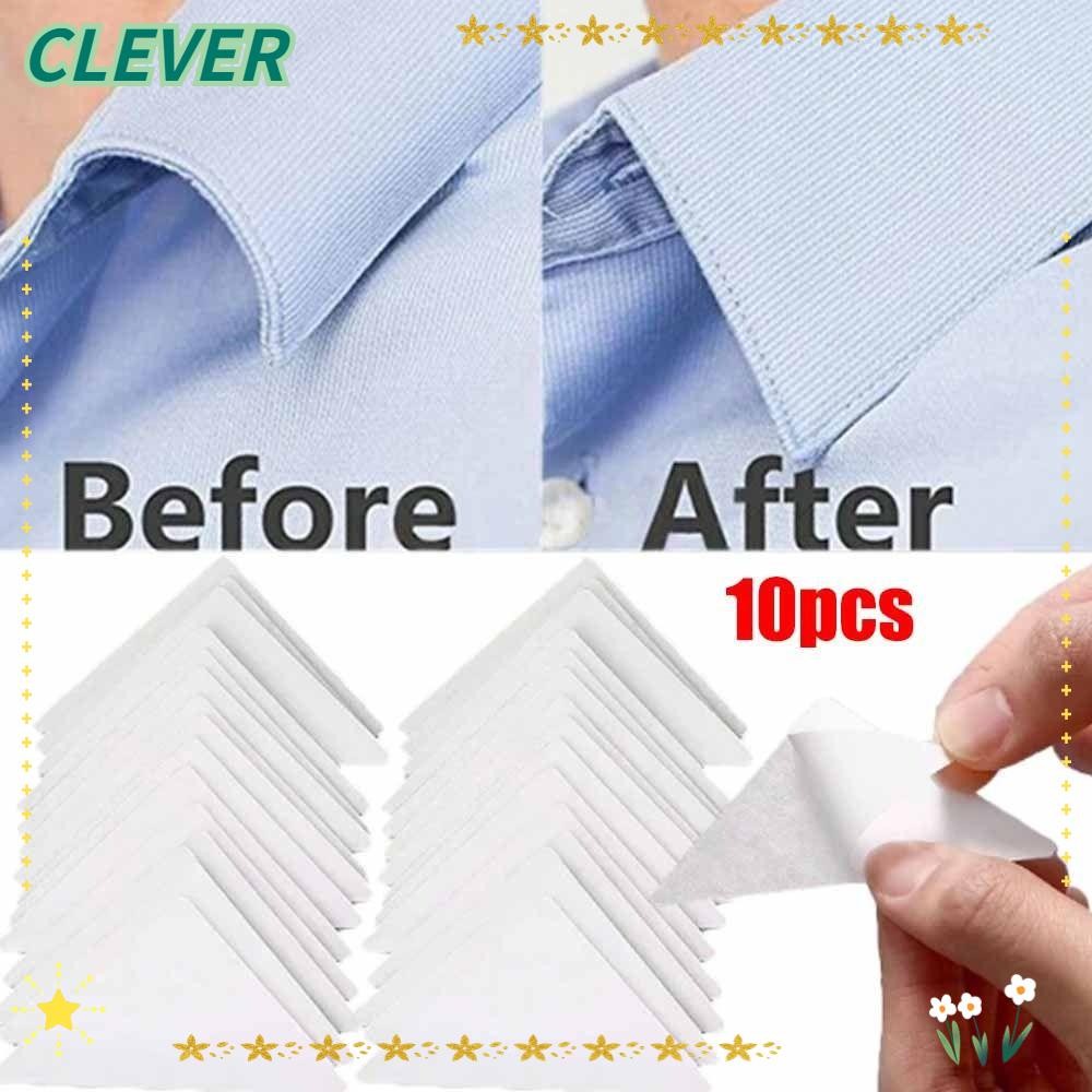 CLEVER 10 ชิ้นเสื้อคอปกสนับสนุนสร้างสติกเกอร์, Anti-roll Collar Shaper ...