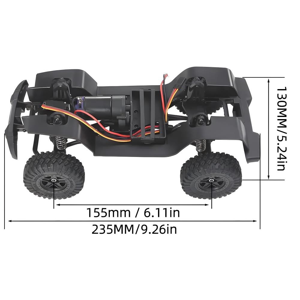 AUSTAR RC 1/18 TRX4M กรอบ 155 มม.Whelbase แชสซีกรอบเกียร์แชสซีสําหรับ ...