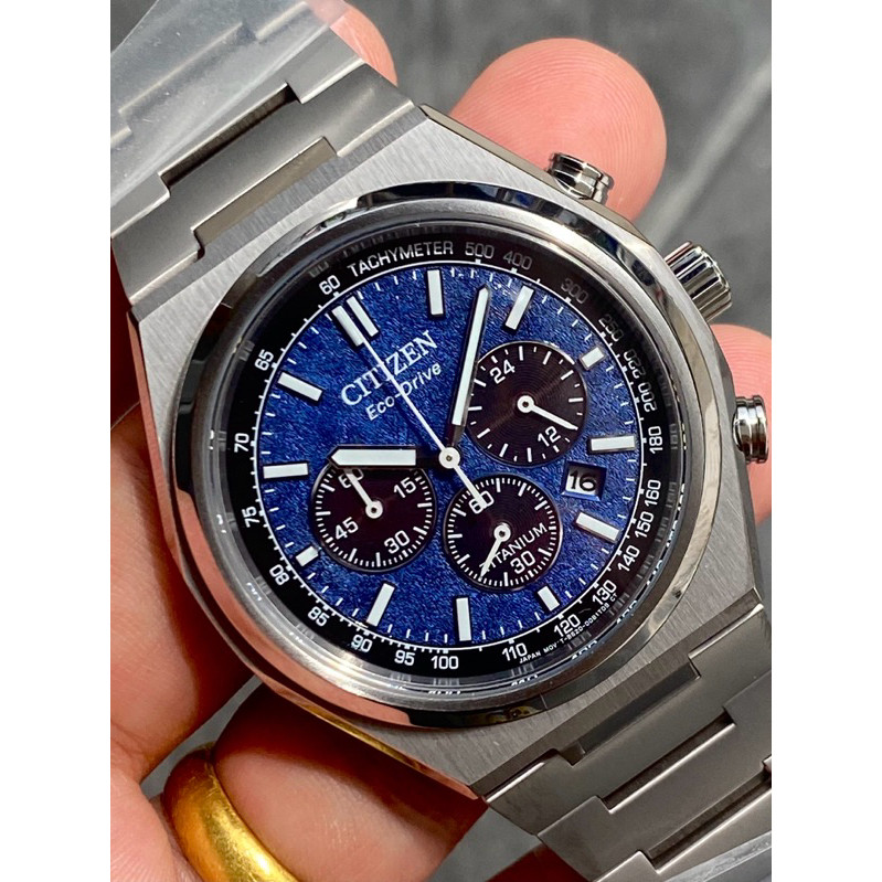นาฬิหาข้อมือ Citizen Zenshin Chrono Titanium Eco-Drive Men's Watch ...