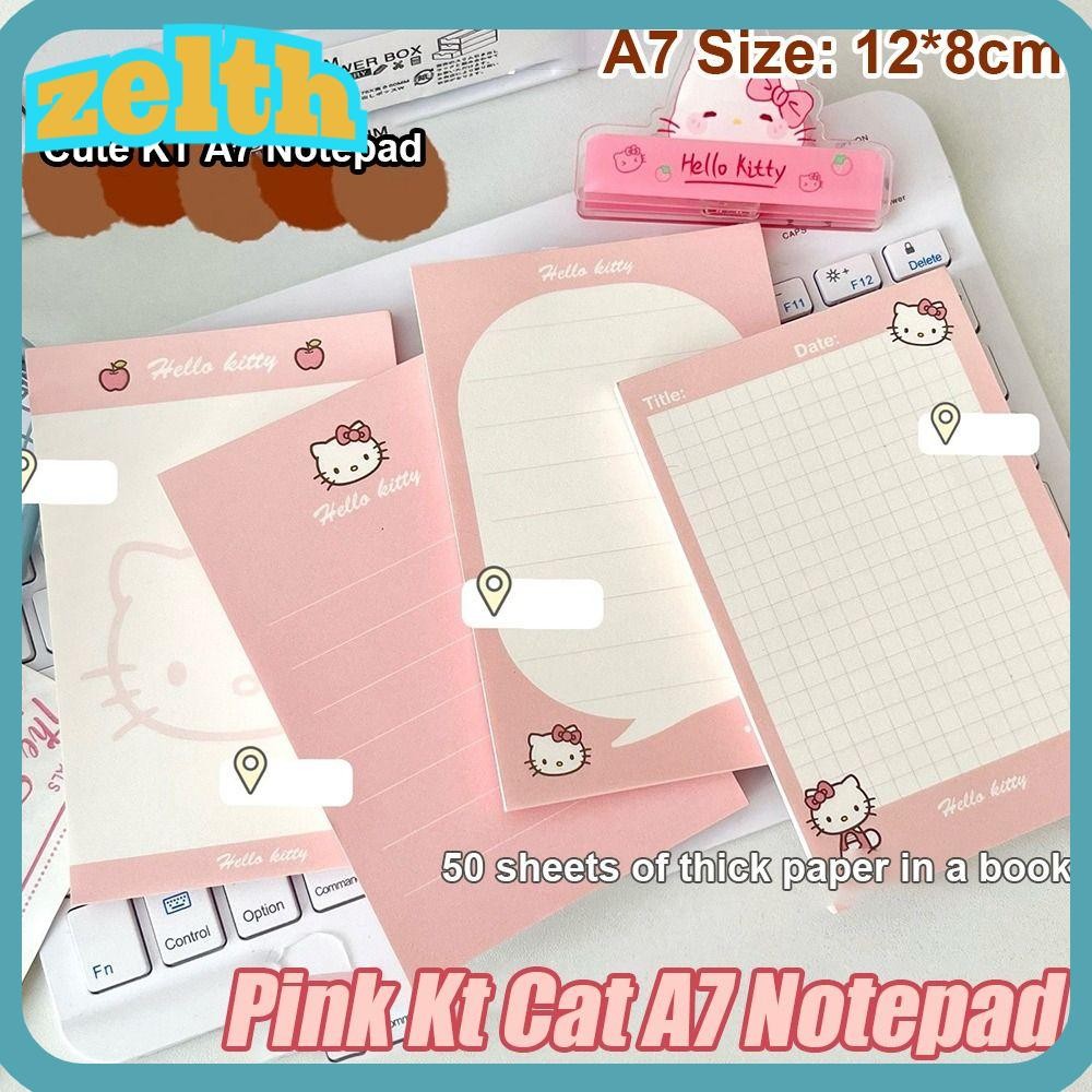 ZELTH 1 ชิ้น Memo Writing Pad, Kitty 50 หน้า Cat Notepad, Creative A7 ...