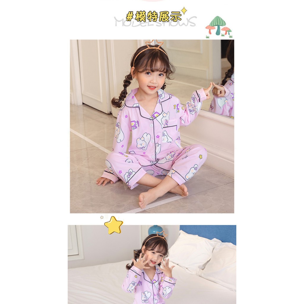 ชุดนอนเด็ก 95-165 ซม ขนาดเล็ก-ขนาดใหญ่ XL ชุดนอนเด็กผู้หญิง ลายการ์ตูน ...