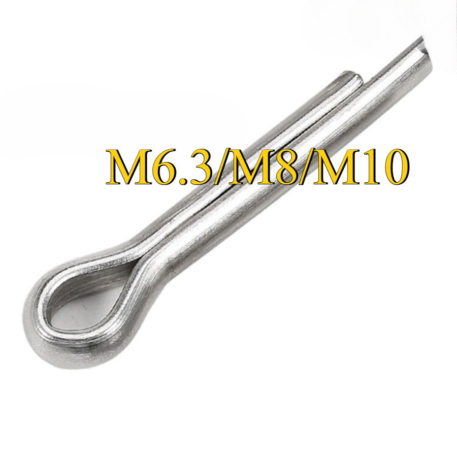ปิ๊น พิน เสียบถ่าง 2 ขา สแตนเลส 304 ปิ้น / Cotter Pin SUS304 M6.3/M8/M10 (FGH-YL-TH-Y) | Shopee ...