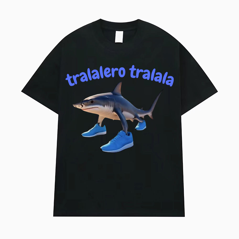 พร้อมสต็อก Tralalero Tralala The Drip Running Shark Funny Meme t Shirts ...