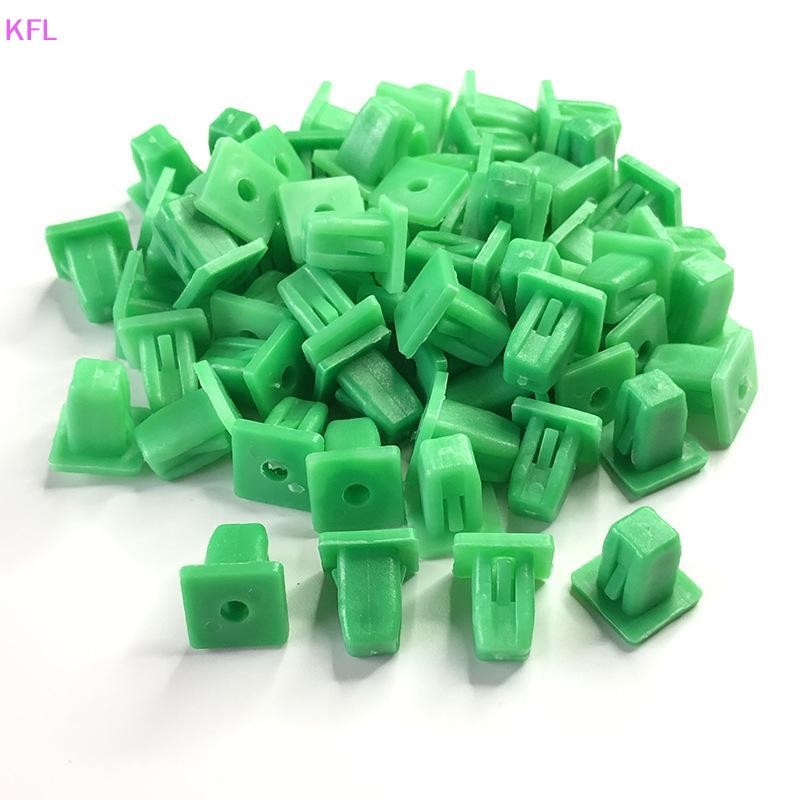 (KFL) 50/100pcs สีขาวสแควร์ Auto Fasteners กันชนอัตโนมัติ Fastener ...