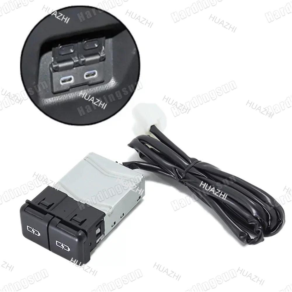 รถ DUal USB Type-C Quick Charger Interface Socket เครื่องชาร์จโทรศัพท์ ...