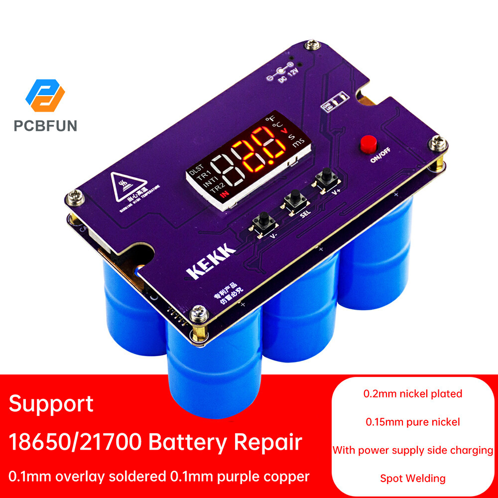 Pcbfun DC 12V K19 dual pulse spot เครื่องเชื่อมหลอดดิจิตอลจอแสดงผล ...