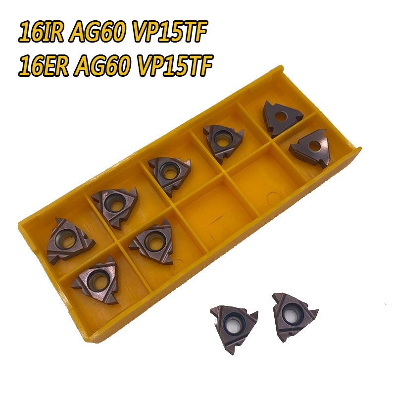 10 ชิ้น เม็ดมีด CNC MMT 16IR 16ER AG60 VP15TF เกลียวภายใน/ภายนอก คาร์ไ ...