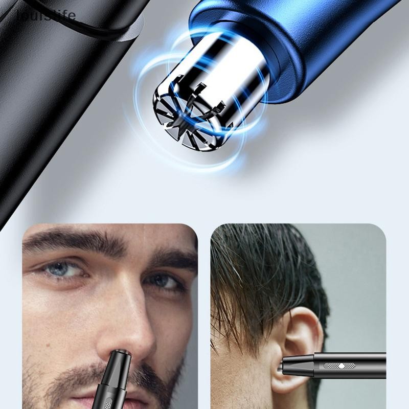 LETH Clipper ผมจมูกไฟฟ้าชาร์จ Multi-kinetic โกน Two-in-one Unisex แบบพกพาอัตโนมัติจมูกและหู ...