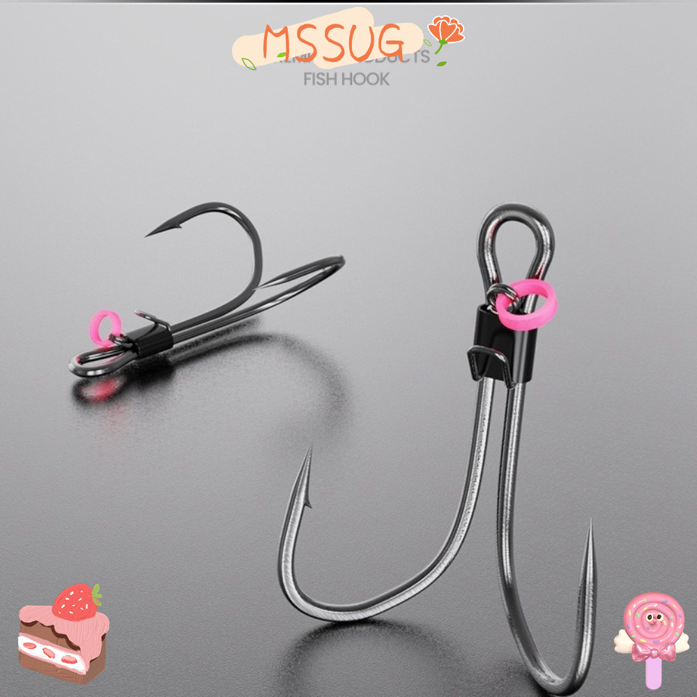 MSSUG 5 ชิ้นกุ้งสดเหยื่อตะขอ,ตะขอคู่ Wacky Weedless Worm High-carbon ...