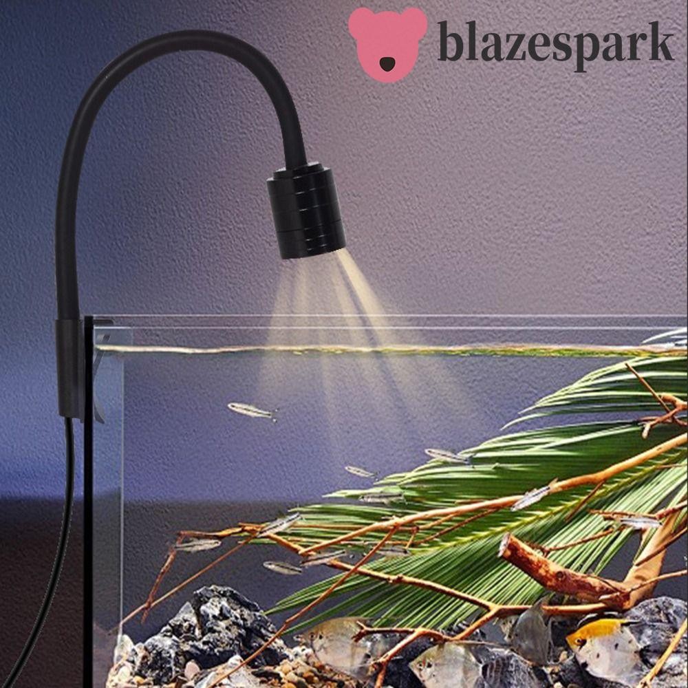 BLAZESPARK โคมไฟแบบหนีบขนาดเล็ก, โคมไฟคลิปตู้ปลา USB แบบปรับได้, โคมไฟแนวนอน 3W หมุนได้ 360 องศา ...