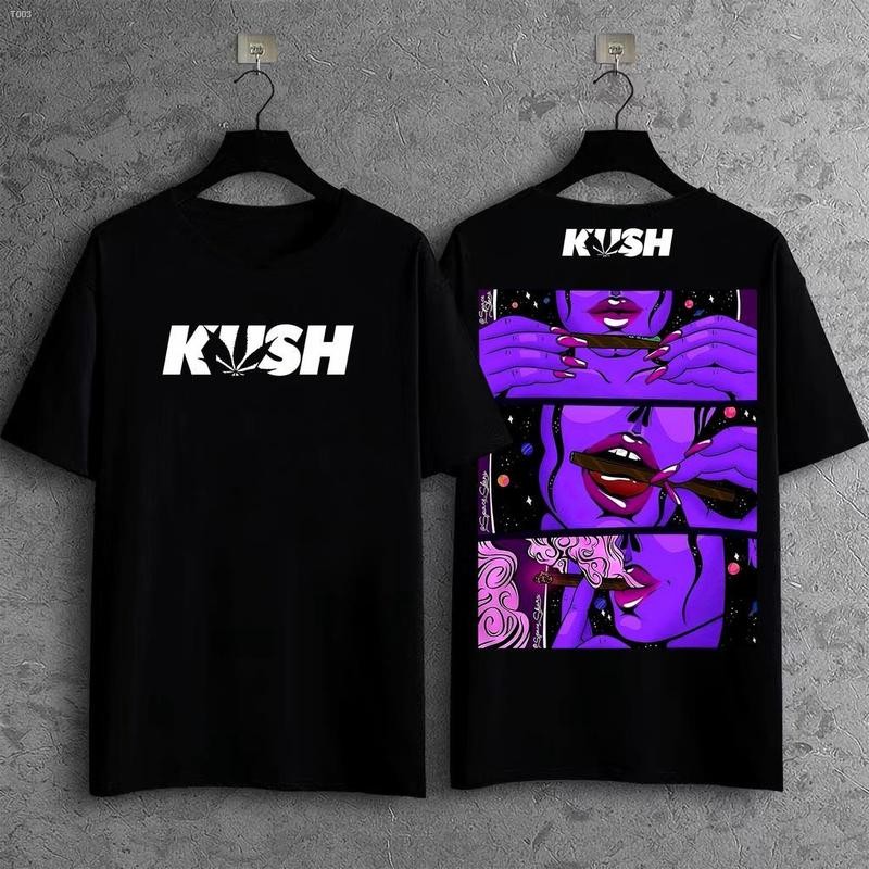 KUSH T-shirt Clothing (S-3XL) COD เสื้อผู้ชาย เสื้อยืดสีดำ เสื้อยืด ...