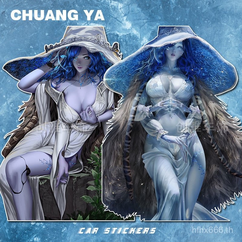 ป้ายติดตัวถังรถ คอนโซลเกม PS4 เกม Elden Ring แม่มด Little Lali ป้ายตกแต่ง Elden Ring Dark Souls ...