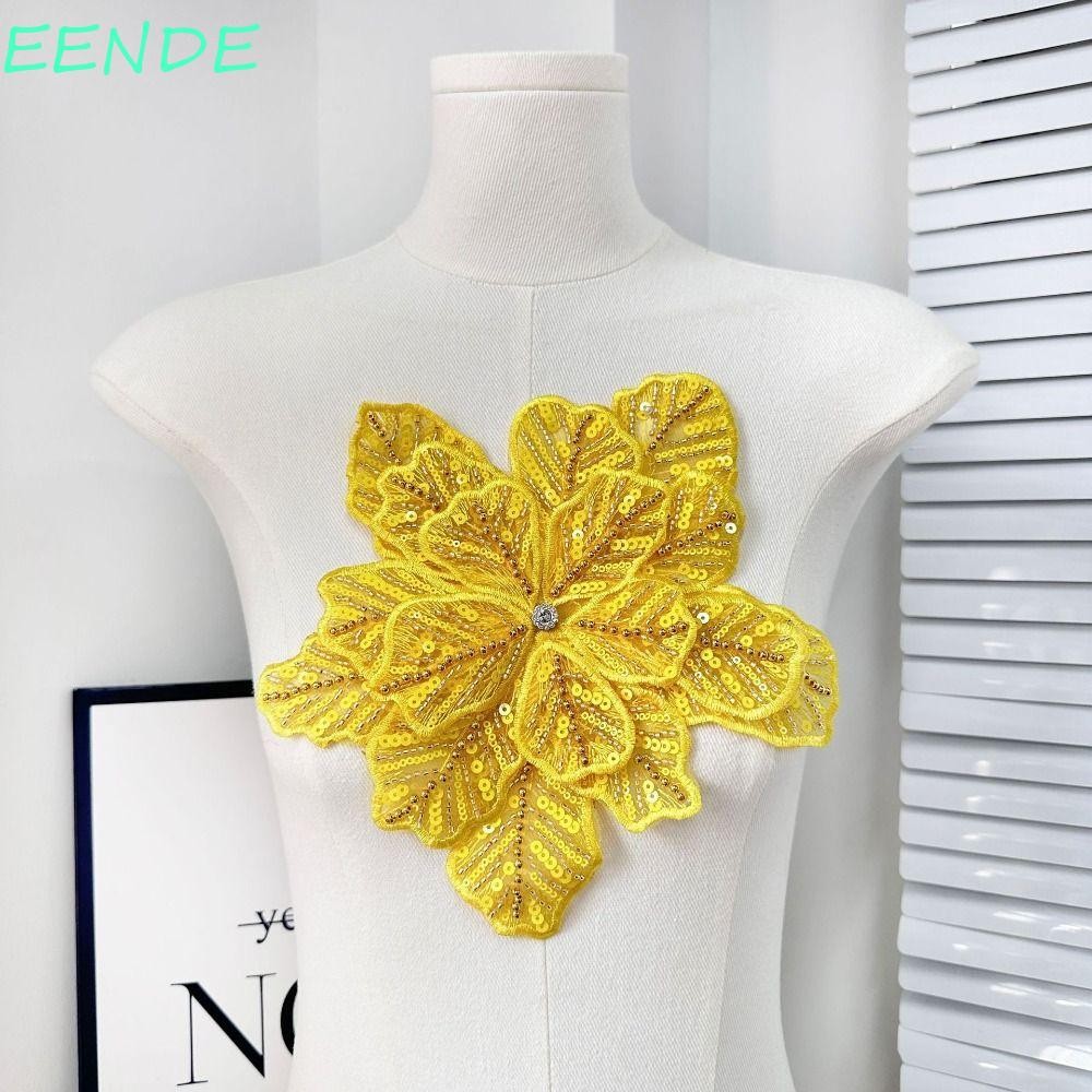 EENDE ดอกไม้ Multi-layer Appliques,เลื่อมขนาดใหญ่เสื้อผ้าแพทช์,เสื้อผ้าอุปกรณ์เสริมเข็มกลัด 3D ...