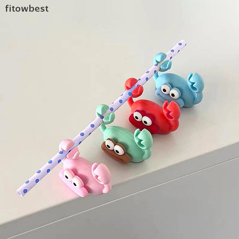Fbth การ์ตูน Crab ผู้ถือสาย Desktop Winder ผู้ถือสายไฟ Self-Adhesive ขา ...