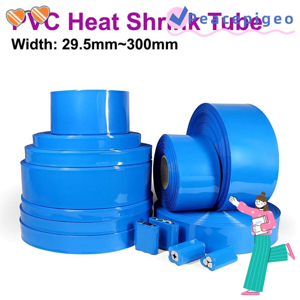 PEACEPIGEO 1 เมตร/แพ็คฟิล์มหด, 18650 แบตเตอรี่แพ็ค Li-ion Wrap ท่อหดความร้อน, PVC หลายขนาด 70 ...